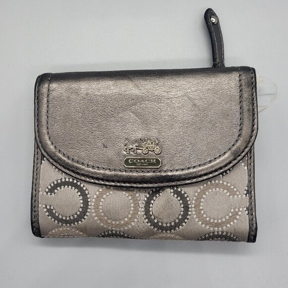 Coach | Bags | Coach Metallic Logo Wallet | Poshmark